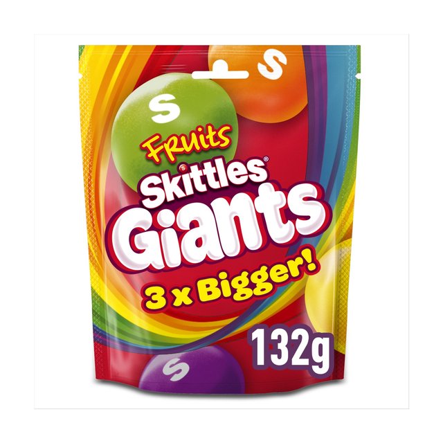 Skittles Giants Vegan Chewy Sweets Fruit Flavoured Pouch Bag 132g スキット – KENZENUK