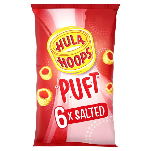Hula Hoops Puft Salted Multipack Crisps 6 per pack フラフープ パフト ソルテッド マルチ ...