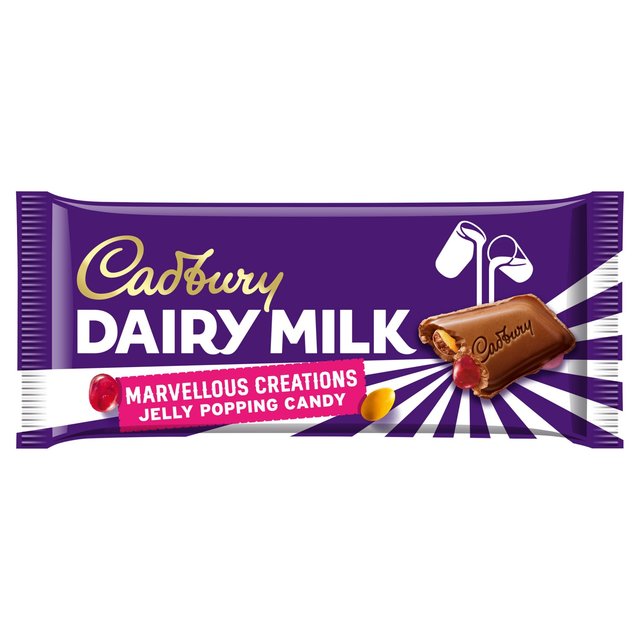 Cadbury Marvellous Creations Jelly Popping Candy Chocolate Bar 160g キャ ...