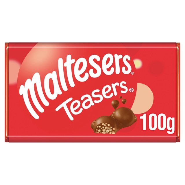 Maltesers Teasers Milk Chocolate & Honeycomb Block Bar 100g 100g マルティー ...