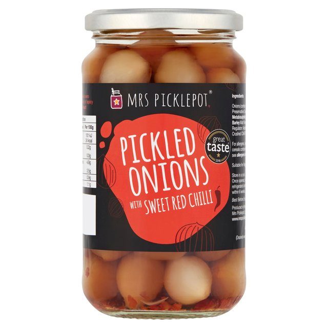 Mrs Picklepot Pickled Onions with Sweet Red Chilli 440g ミセス ピクルポット スイー ...