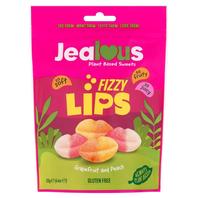 Jealous Sweets Fizzy Lips Sweets Plant-based Gummy Sweets 125g Jealous ...