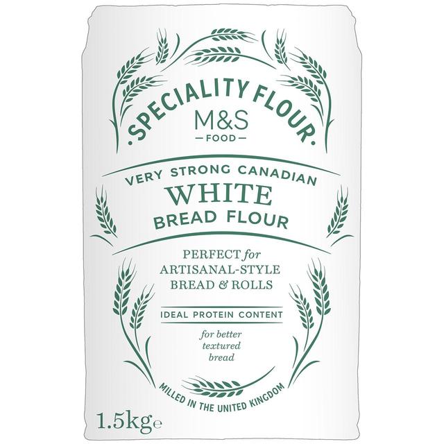 M&S Canadian Very Strong White Bread Flour 1.5kg M&S カナダ産 白パン 超 強力粉 1 ...