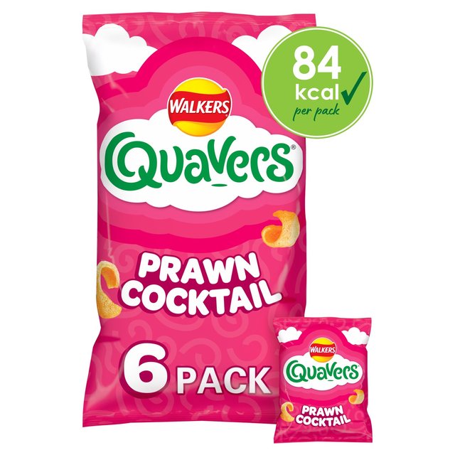 Walkers Quavers Prawn Cocktail Multipack Snacks 6 per pack ウォーカーズ クエーバ ...