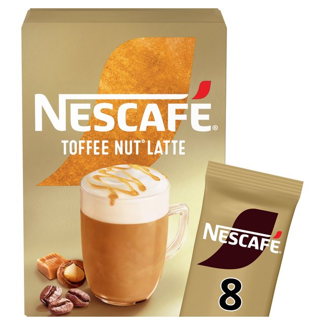 Nescafe Gold Toffee Nut Latte Sachets 8 per pack Nescafe Gold Toffee N ...