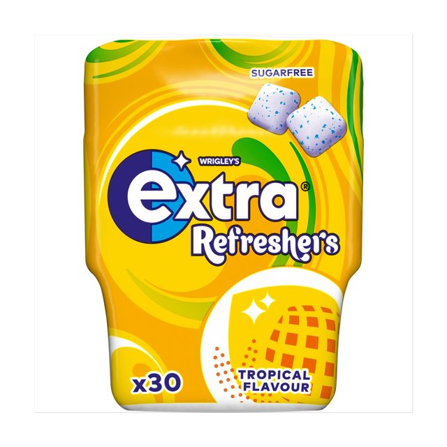 Extra Refreshers Tropical Flavour Sugarfree Chewing Gum Bottle 30 Piec ...