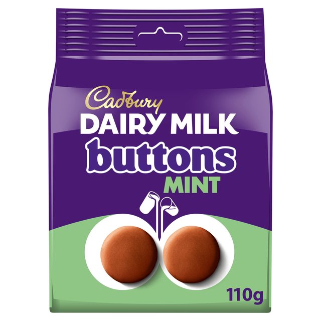 Cadbury Dairy Milk Mint Buttons Chocolate Bag 110g Cadbury Dairy Milk ...