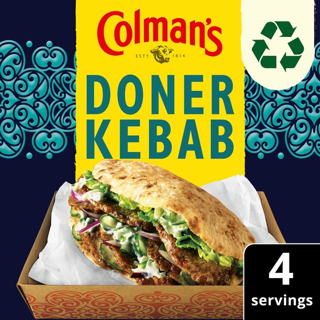 Colman's Doner Kebab Dry Packet Mix 38g コールマンズ ドネルケバブ ドライパケットミックス 38g ...