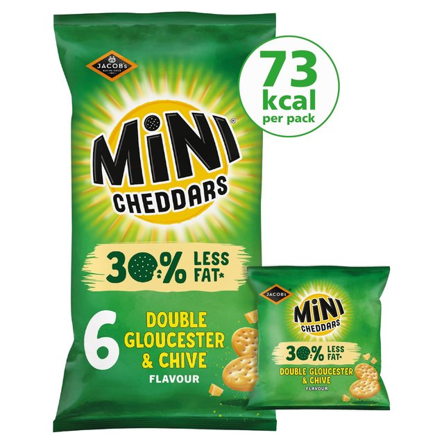 Mini Cheddars 30% Less fat Gloucester & Chive Multipack 6 per pack ミニチ ...