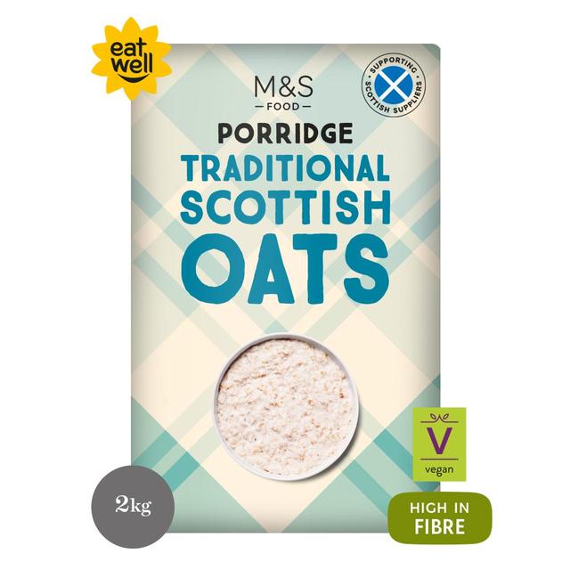 M&S Traditional Scottish Porridge Oats 2kg M&S トラディショナル スコットランド ポリッジ オ ...