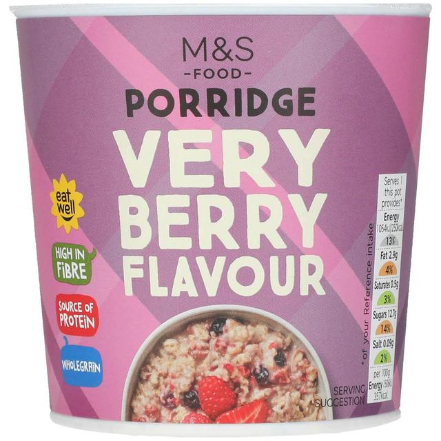 M&S Very Berry Flavour Porridge Pot 70g M&S Very Berry Flavour – KENZENUK