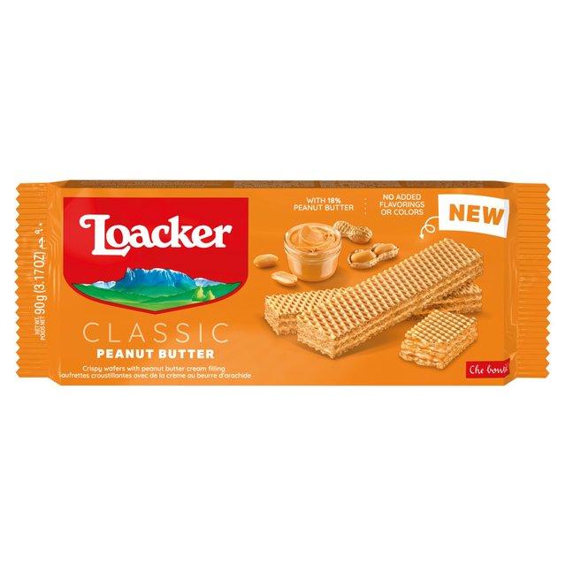 Loacker Classic Peanut Butter Wafer 90g Loacker クラシック ピーナッツバター ウエハース 9 ...