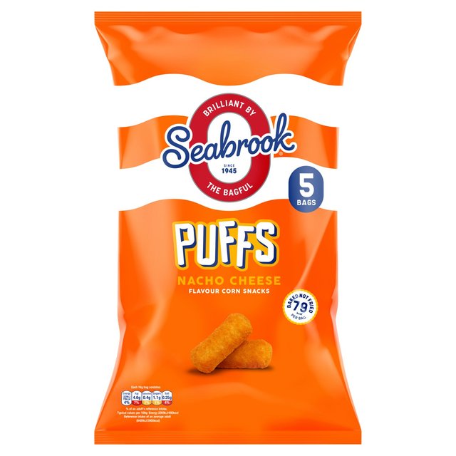 Seabrook Loaded Nacho Cheese Puffs 5 per pack シーブルック ローデッド ナチョ チーズ パフ ...