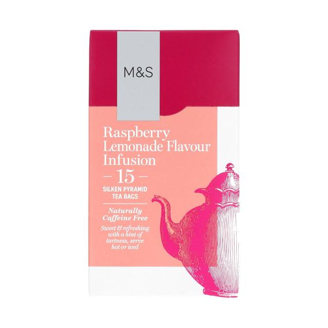 M&S Raspberry Lemonade Infusion Teabags 15 per pack M&S ラズベリー レモネード イン ...