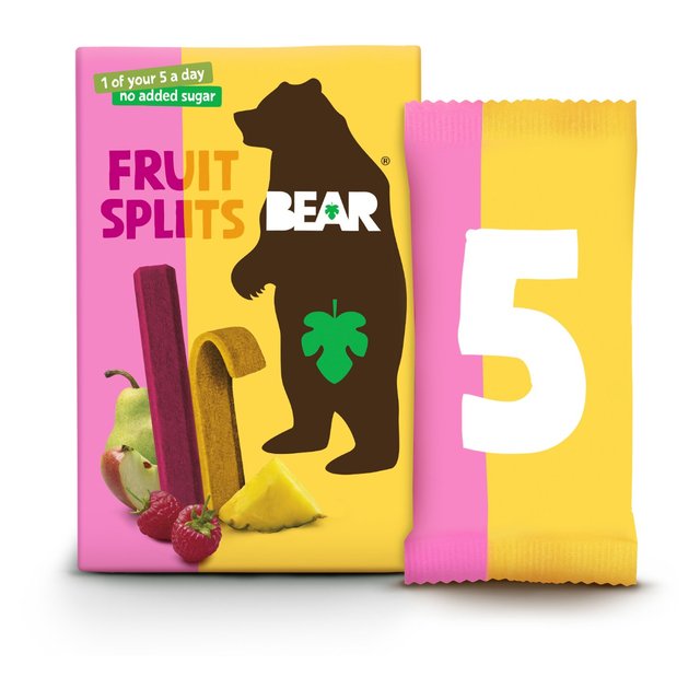 BEAR Fruit Splits Raspberry & Pineapple 5 x 20g BEAR フルーツスプリット ラズベリー＆パ ...