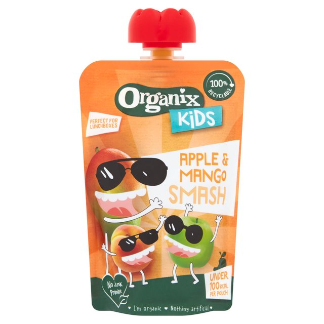 Organix KIDS Mango & Apple Smash Pouch 100g オーガニックス KIDS マンゴー＆アップル スマッ ...