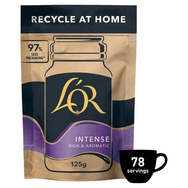 L'OR Intense Instant Coffee Refill 125g L'OR インテンス インスタントコーヒー リフィル 125 ...